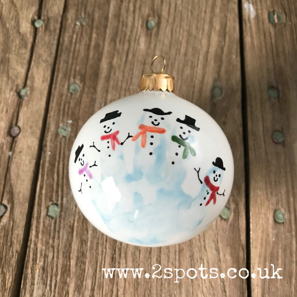 Snowman Handprint Bauble • 2Spots Ceramics - Handmade Pottery in ...